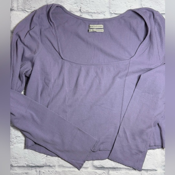 Urban Outfitters | Tops | Urban Outfitters Lilac Ribbed Long Sleeve ...